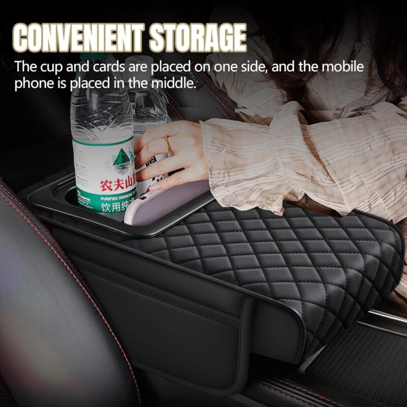 Car Armrest Box Pad – Universal Car Storage Bag & Elbow Support